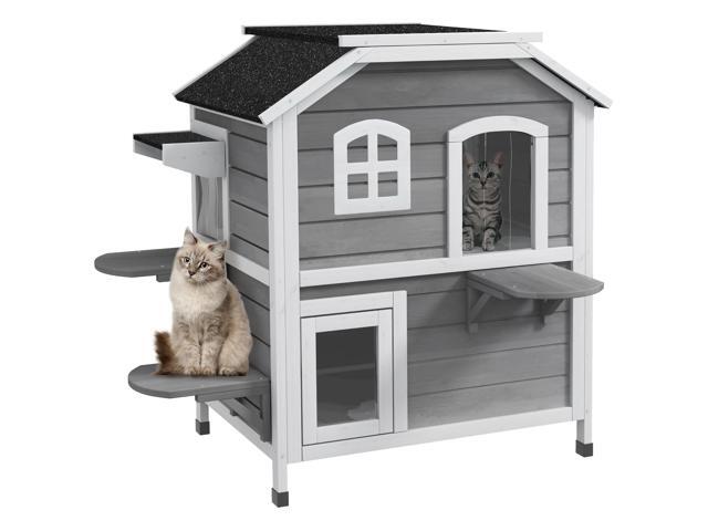 Click here for AosomÂ 2-story Cat House Outdoor  WeatherproofÂ Wo... prices