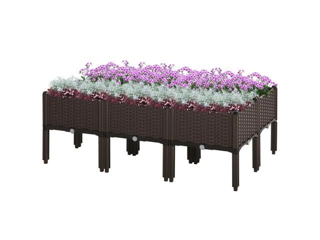 Click here for Aosom 6 Piece Raised Garden Bed with Legs  Planter... prices