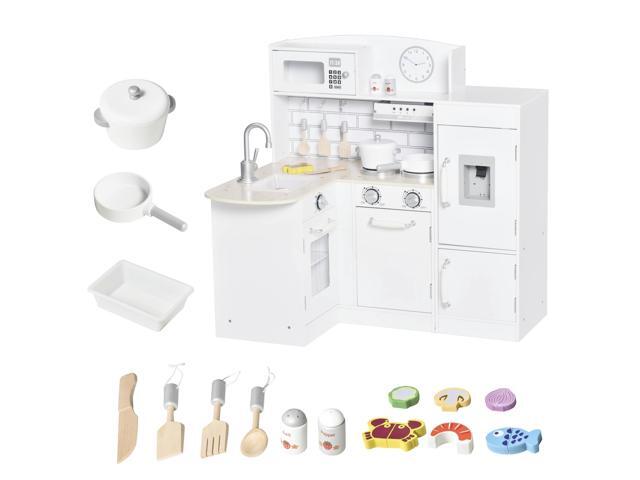 Click here for AosomQaba Corner Kids Kitchen Playset  Wooden Pret... prices