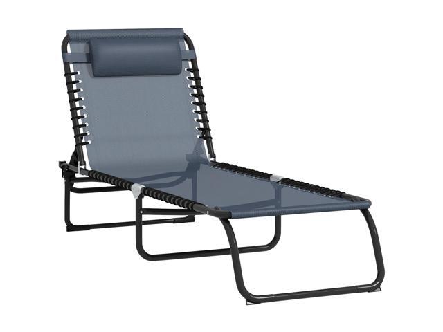 Click here for Aosom Folding Chaise Lounge Pool Chair with 4-Posi... prices