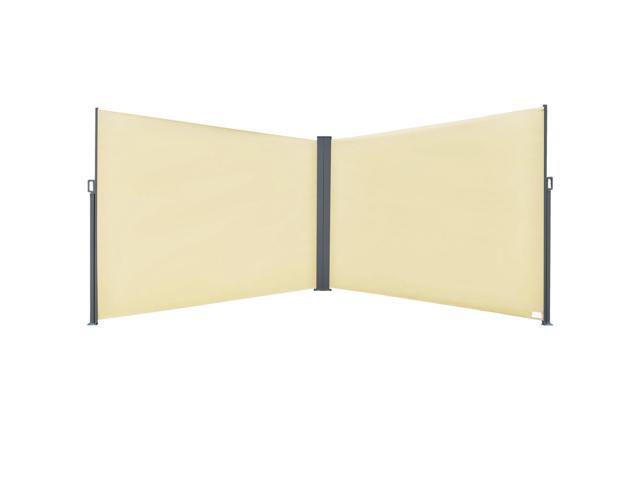 Click here for Aosom 20 Double Retractable Patio Side Awning Gard... prices