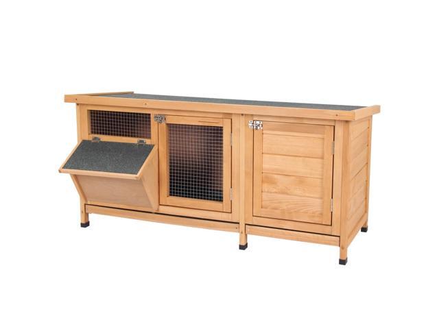Click here for Aosom Large Bunny Hutch  Rabbit Cage with 2 Outsid... prices