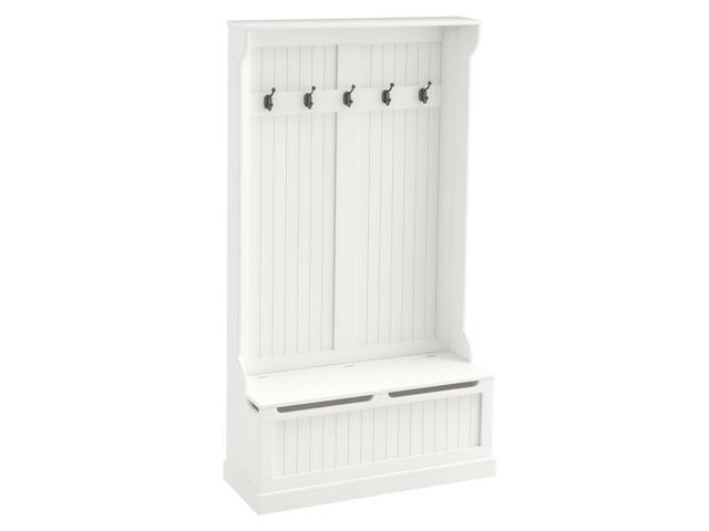 Click here for Homcom Wooden Hallway Coat Rack with Five Steel Ho... prices