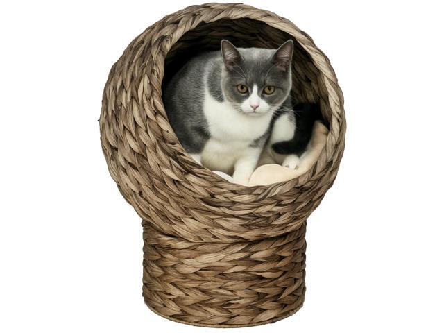 Click here for Aosom Handwoven Elevated Cat Bed with Soft Cushion... prices