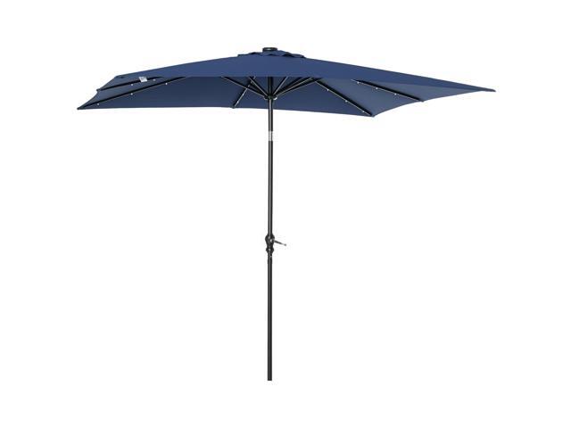 Click here for Aosom 9 x 7 Solar Umbrella  LED Lighted Patio Umbr... prices