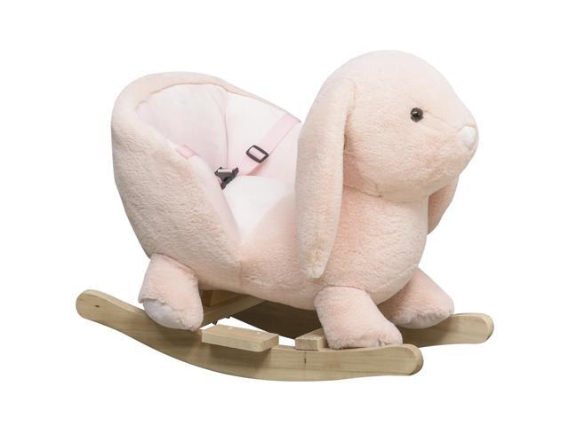 Click here for AosomQaba Rabbit Wooden Rocking Horse with Sound... prices