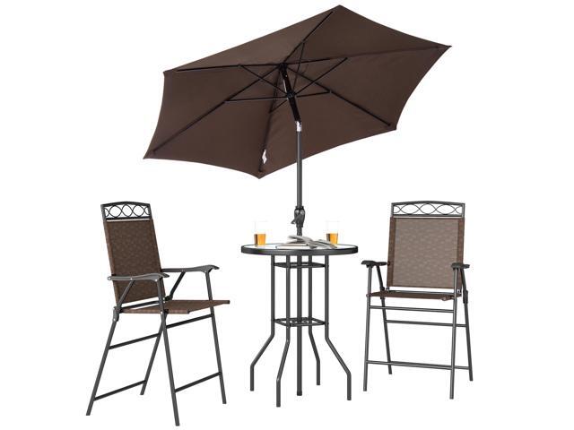 Click here for Aosom 4 Piece Outdoor Bar Set with Umbrella  Patio... prices
