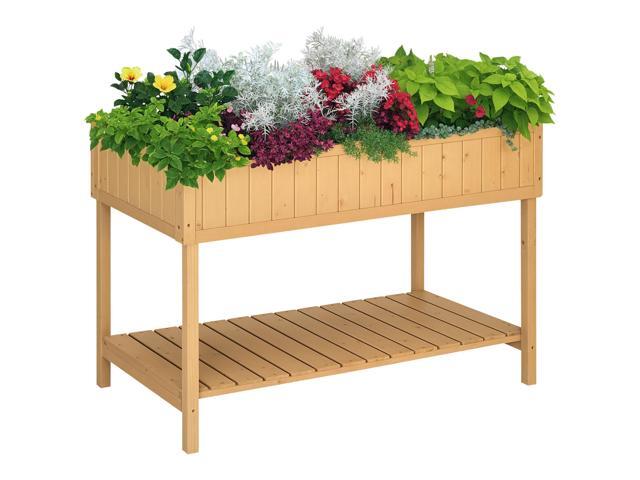 Click here for Aosom 43x18x30in Raised Garden Bed with 8 Pockets... prices