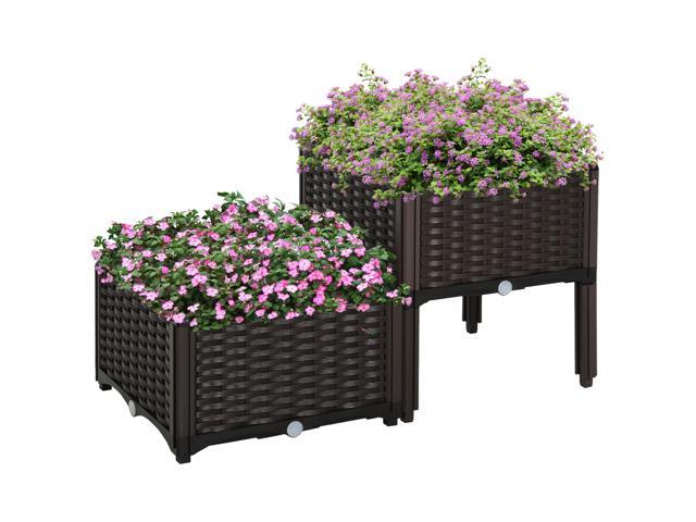 Click here for Aosom 2-Piece Raised Garden Bed with Legs  Self-Wa... prices