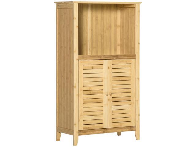 Click here for Aosom Bamboo Floor Cabinet Bathroom Floor Cabinet... prices