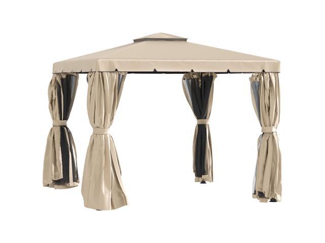Click here for AosomÂ 10Â xÂ 10Â PatioÂ Gazebo Â AluminumÂ Frame... prices