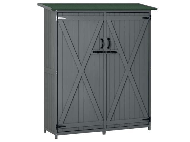 Click here for Aosom Outdoor Storage Cabinet Wooden Garden Shed U... prices