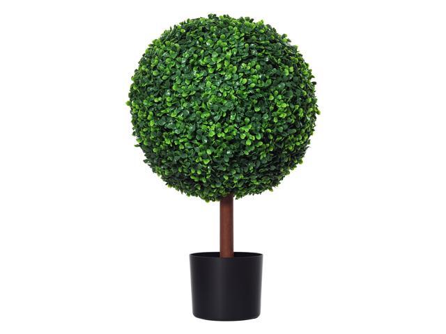 Click here for Aosom 23.5 Artificial Boxwood Topiary Ball Tree  F... prices