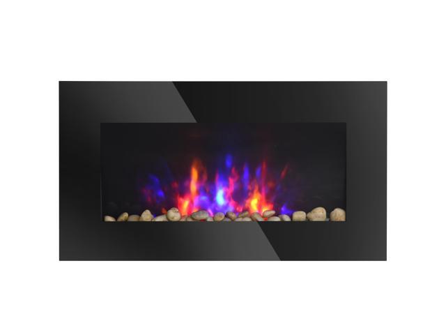 Click here for Aosom 28.5 1450W Electric Wall-Mounted Fireplace w... prices