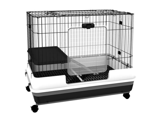 Click here for Aosom 2-Level Small Animal Cage Rabbit Hutch with... prices