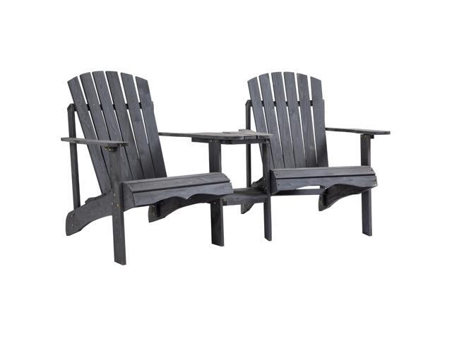 Click here for Aosom Outdoor Wood Adirondack Chair Reclined Bench... prices