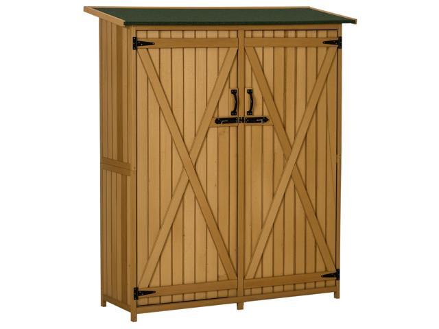 Click here for Aosom Outdoor Storage Cabinet Wooden Garden Shed U... prices
