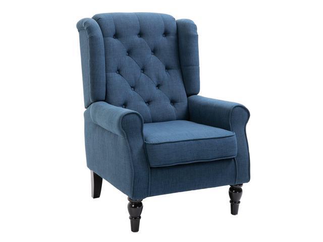 Click here for Aosom Fabric Tufted Club Accent Chair with Wooden... prices