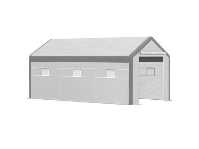 Click here for Aosom 16 x 8 ft Walk In Greenhouse  Polycarbonate... prices
