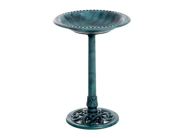 Click here for Aosom 28 Bird Bath Outdoor Resin Decor with Fleur... prices