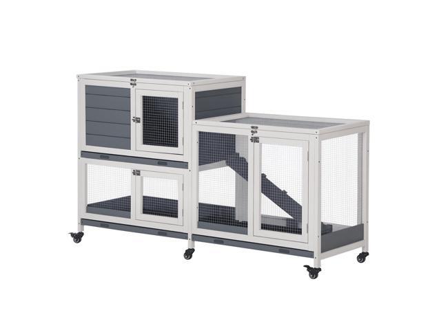 Click here for Aosom Wooden Rabbit Hutch Bunny Hutch Elevated Pet... prices