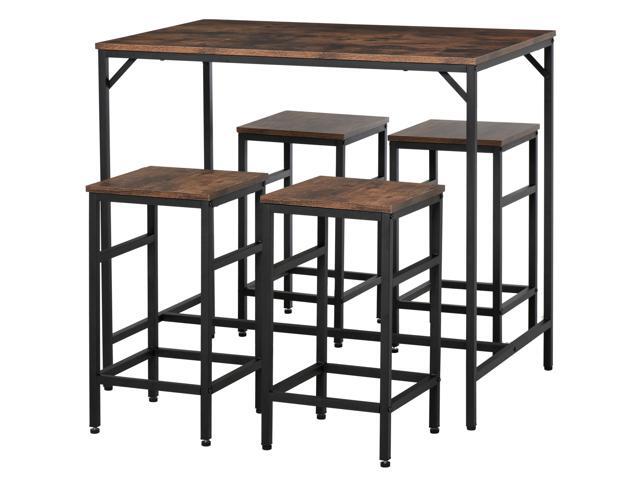 Click here for Aosom 5-Piece Industrial Dining Table Set  Bar Tab... prices