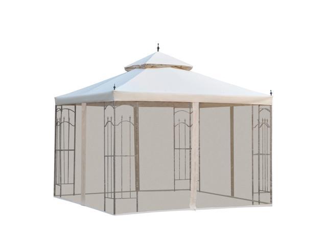 Click here for Aosom 10 x 10 Patio Gazebo with Corner Frame Shelv... prices