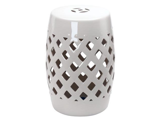 Click here for Aosom 13 x 18 Ceramic Garden Stool with Woven Latt... prices