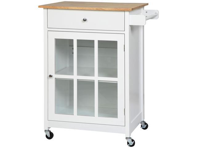 Click here for Homcom 27 Rolling Kitchen Island Cart Storage Cabi... prices