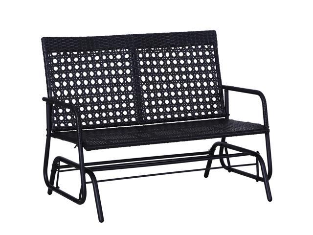 Click here for Aosom Patio 2-Person Wicker Glider Bench Rocking C... prices
