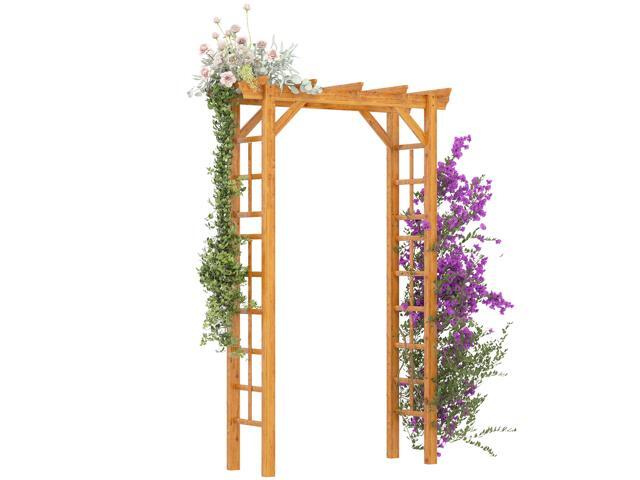 Click here for Aosom 85 Wooden Garden Arbor for Wedding and Cerem... prices