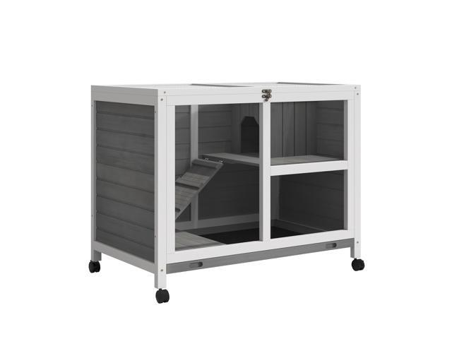 Click here for Aosom Desk/Table Sized Rabbit Hutch with Wheels prices