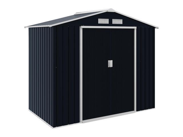 Click here for Aosom 7x4 Metal Outdoor Shed Organizer & Garden St... prices