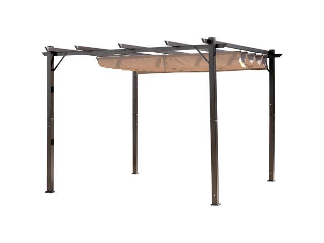 Click here for Aosom 10 x 10 Outdoor Pergola Aluminum Gazebo w/ R... prices