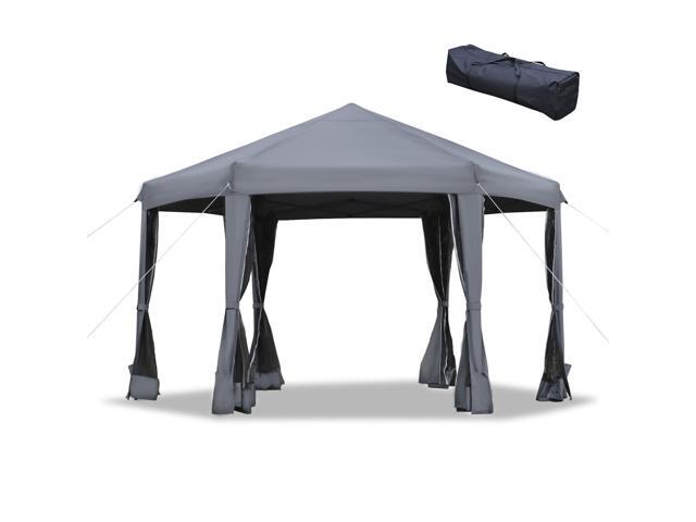 Click here for Aosom 13 x 11 Hexagonal Pop Up Gazebo  Heavy Duty... prices