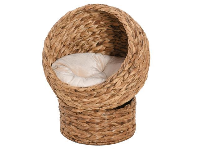 Click here for Aosom Handwoven Elevated Cat Bed with Soft Cushion... prices