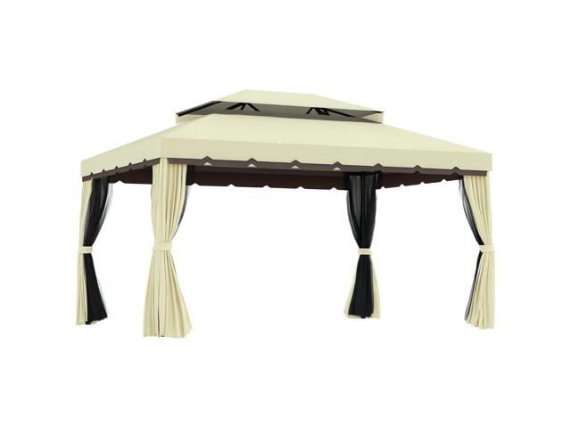 Click here for Aosom 10Â xÂ 13 PatioÂ Gazebo Â Aluminum Frame Dou... prices