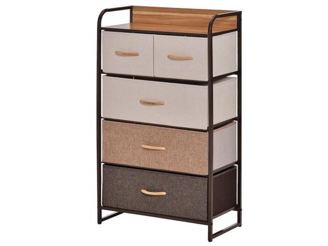 Click here for Homcom 5-Drawer Fabric Dresser Tower with Steel Fr... prices