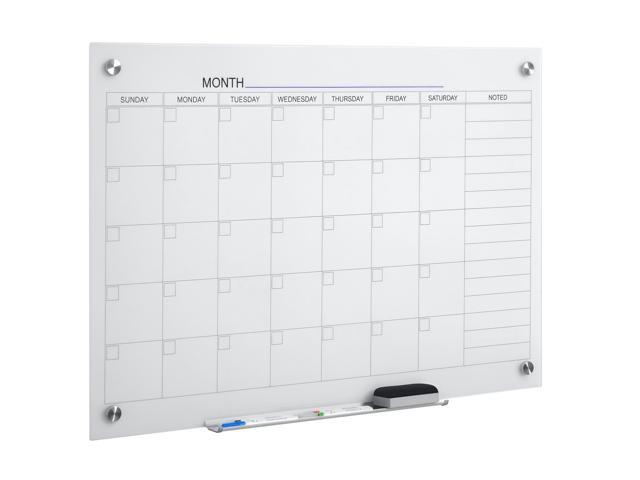 Click here for Aosom 35x23 Dry Erase Wall Calendar Glass Whiteboa... prices