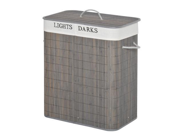 Click here for Aosom Bamboo Laundry Basket with Lid and String Ha... prices