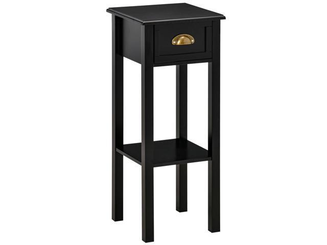 Click here for Aosom 2-Tier Side Table with Drawer Shelf  End Tab... prices