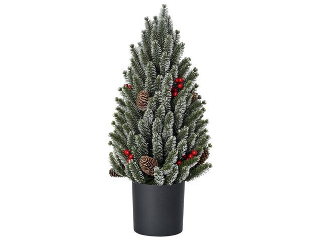 Click here for Aosom 18 Tall Unlit Miniature Snow-Flocked Tableto... prices