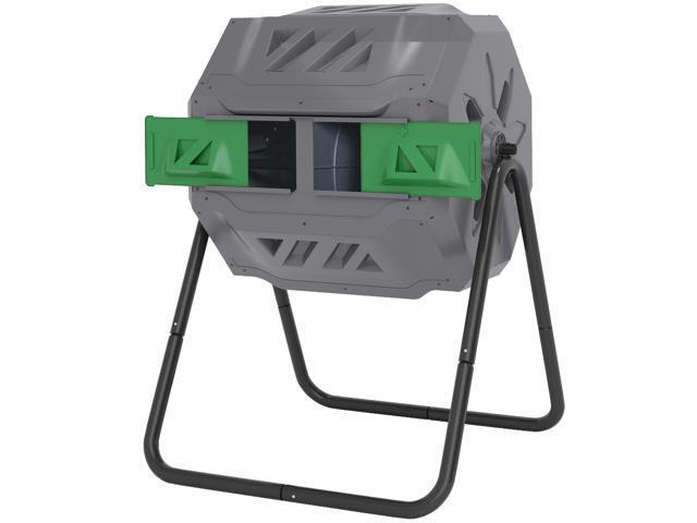 Click here for Aosom Tumbling Compost Bin Outdoor 360Â° Dual Cham... prices