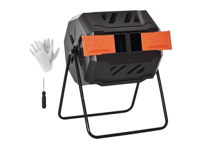 Click here for Aosom Tumbling Compost Bin Outdoor 360Â° Dual Cham... prices