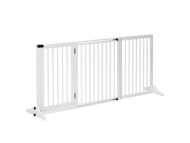 Click here for Aosom Freestanding Length Adjustable Wooden Pet Ga... prices