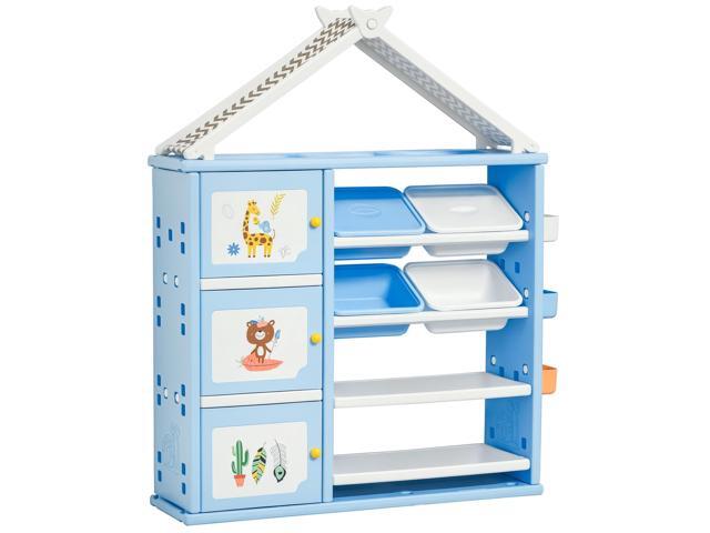 Click here for AosomQaba Kids Toy Storage Organizer with 4 Bins... prices