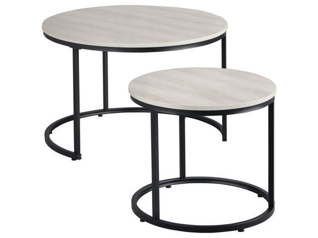 Click here for Aosom Round Nesting Tables Set of 2  Stacking Coff... prices