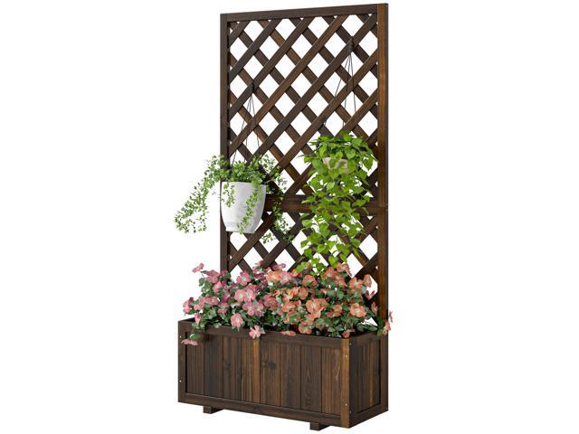 Click here for Aosom Wooden Raised Garden Bed Planting Planter Bo... prices