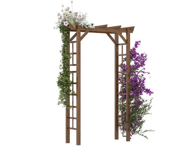 Click here for Aosom 85 Wooden Garden Arbor for Wedding and Cerem... prices