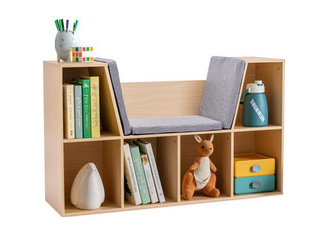 Click here for Aosom 6-Cubby Kids Bookcase with Reading Nook and... prices